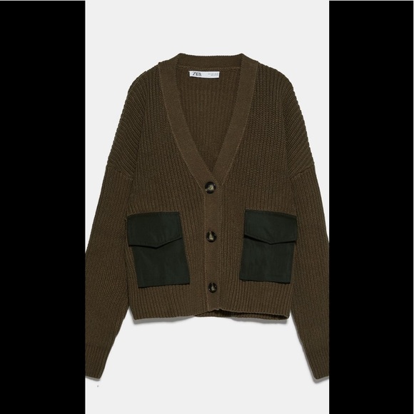 Zara | Sweaters | Zara Combination Pocket Jacket Trf Oversized | Poshmark
